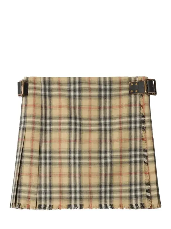 Burberry Check Wool Mini Kilt - Multicolor