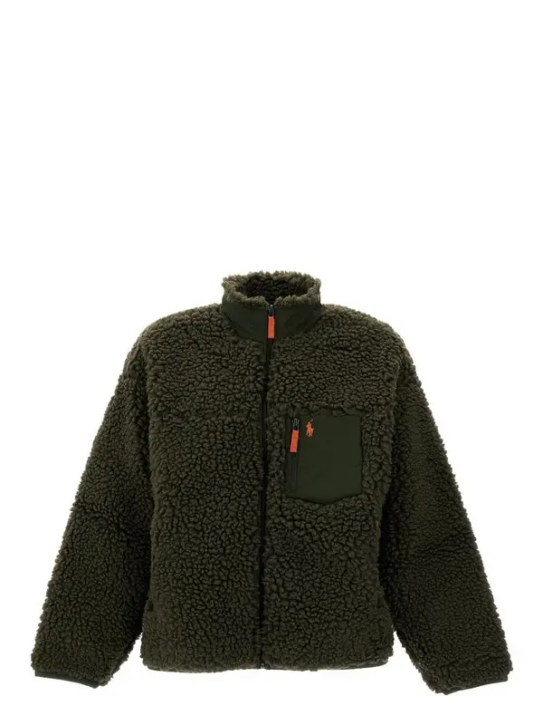 Polo Ralph Lauren Felpa Con Zip In Pile - Verde