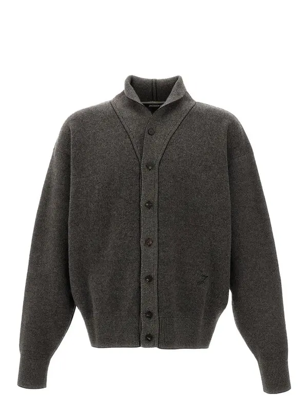 Jacquemus Maglia Le Cardigan Pelota - Grigio