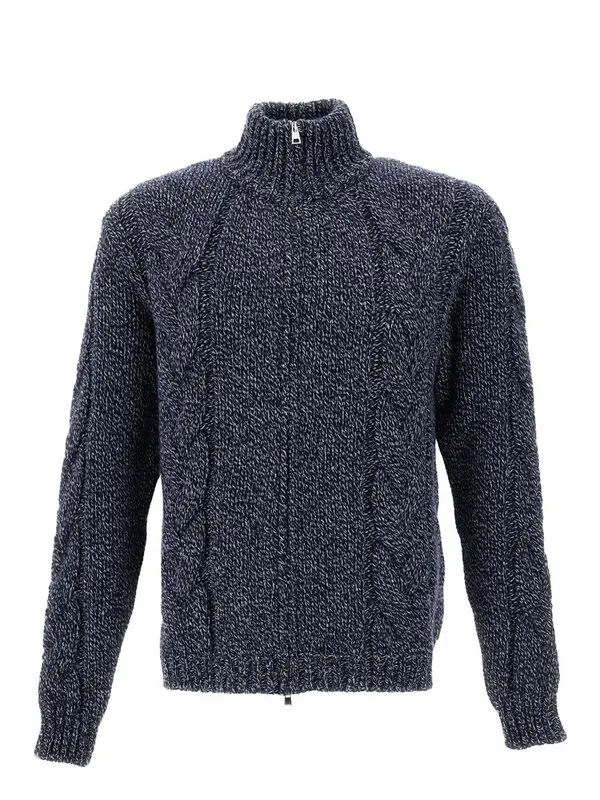 CUSTOMER LOVERS Giacca Cardigan Con Zip - Blu