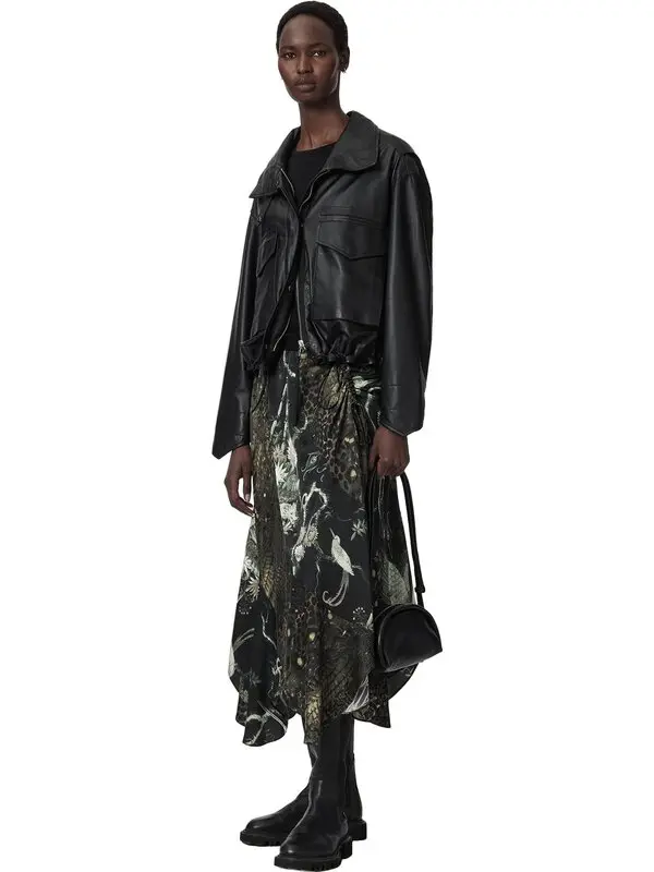ALLSAINTS Arleen Panelled Maxi Skirt - Green