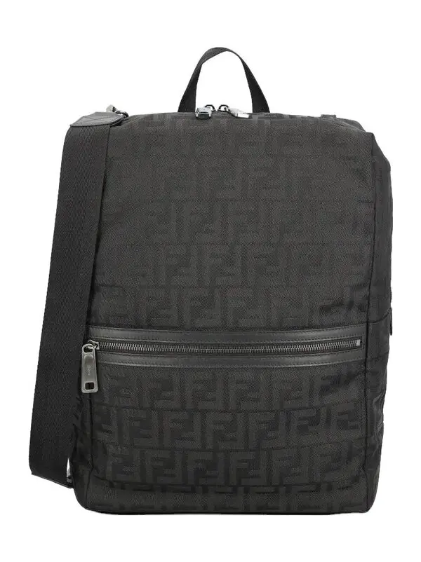 Fendi Lui Ff Nylon Backpack - Black