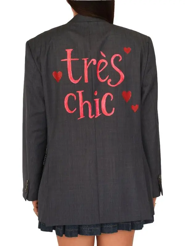 THE DIVINE REBEL COLLECTIVE Tres Chic Blazer - Grey