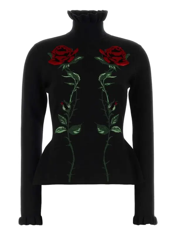 Blumarine Wool Sweater - Black