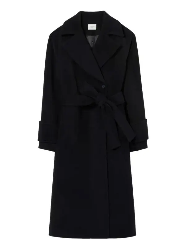 Claudie Pierlot Straight Coat With Removable Belt - Blue