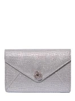 MICHELLE WILHITE The Mini Frieda Clutch - Silver