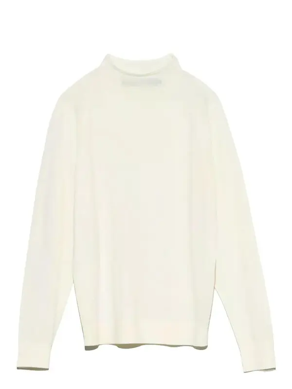 Bimba Y Lola Ivory Merino Wool Turtleneck Sweater - Neutrals