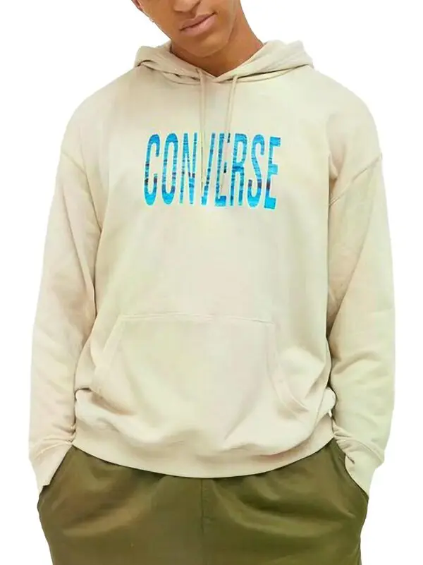 CONVERSE Logo-print Hoodie - Neutrals
