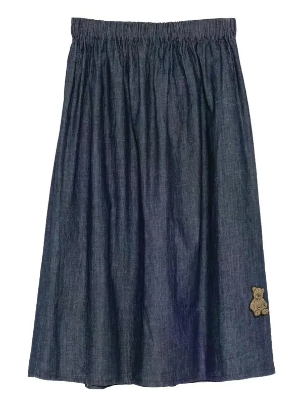 Joshua Sanders Logo-embroidered Skirt - Blue