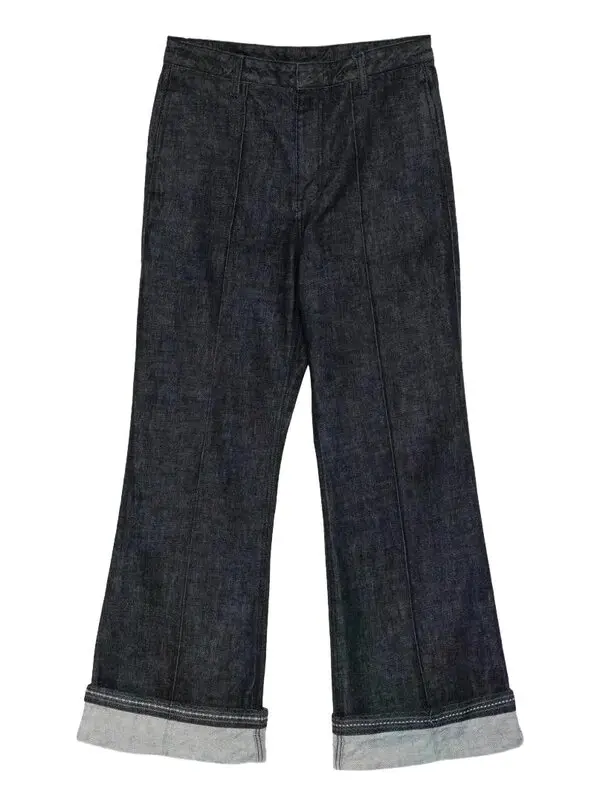 ADER ERROR Seam-detail Turn-up Jeans - Blue
