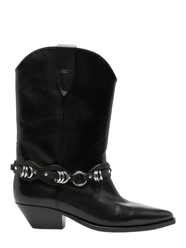 Isabel Marant Étoile Duerto Ankle Boots With Rings - Black