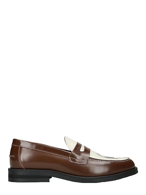 DUKE + DEXTER Wilde Scorpion Leather Penny Loafers - Brown/oth