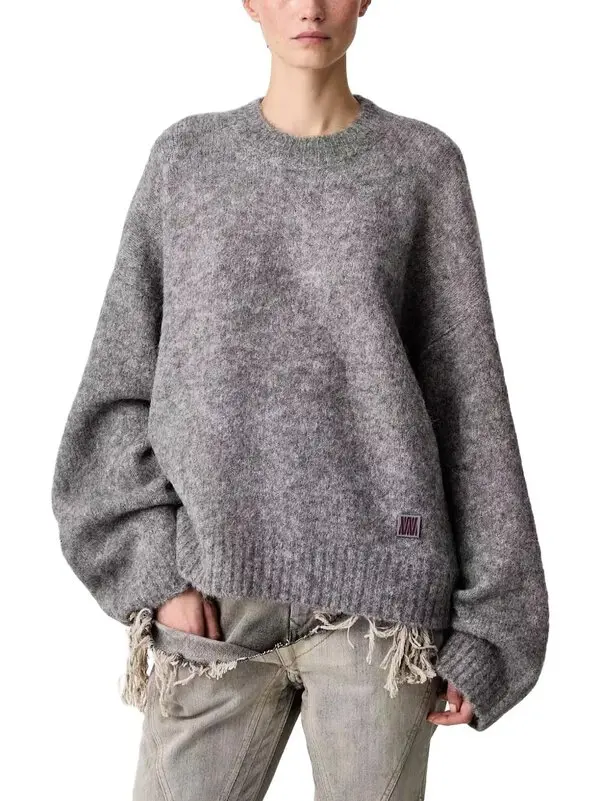 WRSTBHVR Enci V3 Logo-intarsia Knitted Sweater - Grey