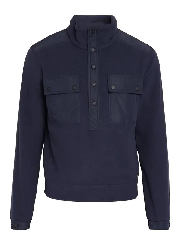 Moncler Half-placket Hybrid Jacket - Blue