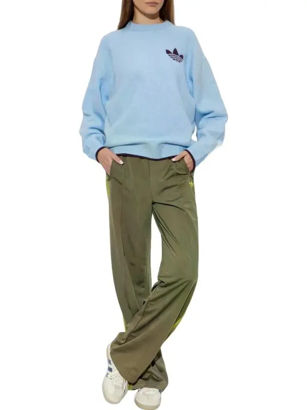 Adidas Ess Knit Tipping Crew Sweatshirt - Blue