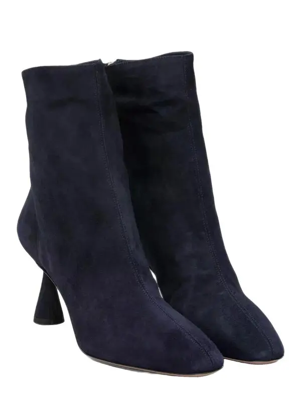 AQUAZZURA Suede Ankle Boots - Blue