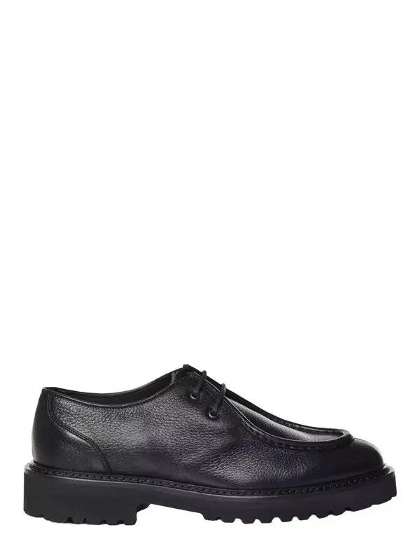 DOUCAL'S Grain-leather Lace-up Shoes - Black