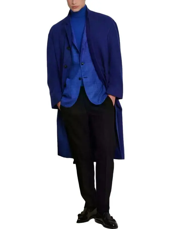 Kiton Checked Cashmere Blazer - Blue