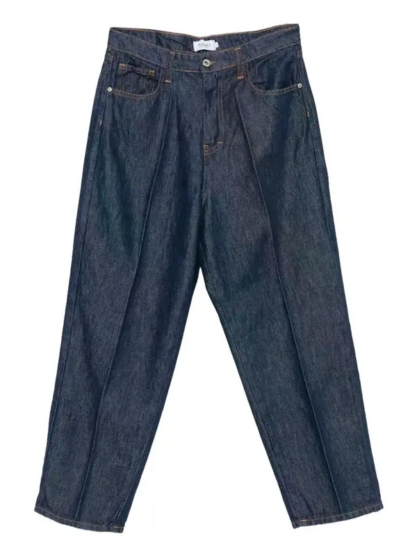PLEASE Pressed-crease Cropped Jeans - Blue