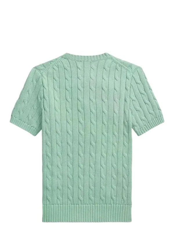 Polo Ralph Lauren Cable-knit Short-sleeve Sweater - Green