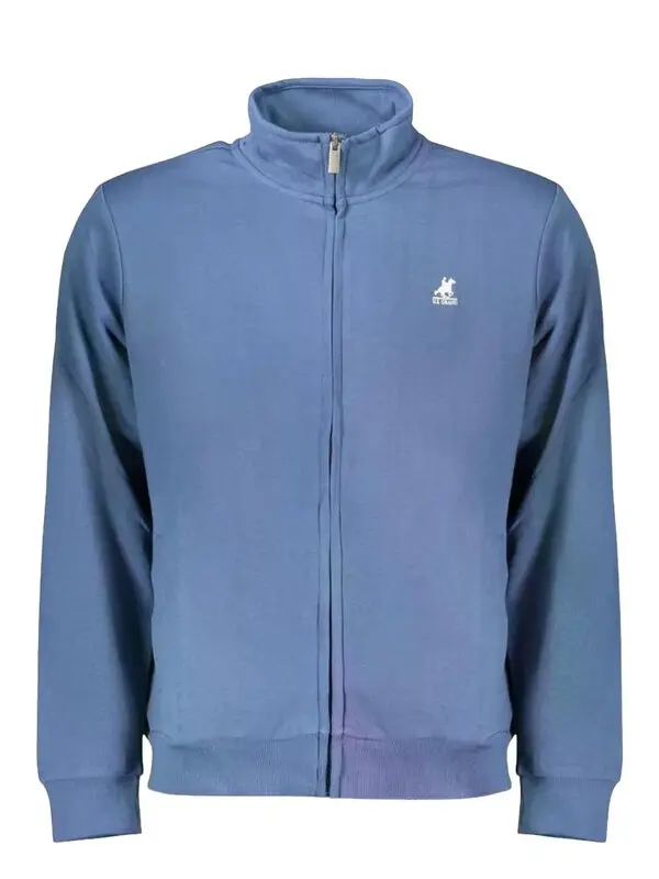 U.S. Grand Logo-embroidered Zip-up Sweater - Blue