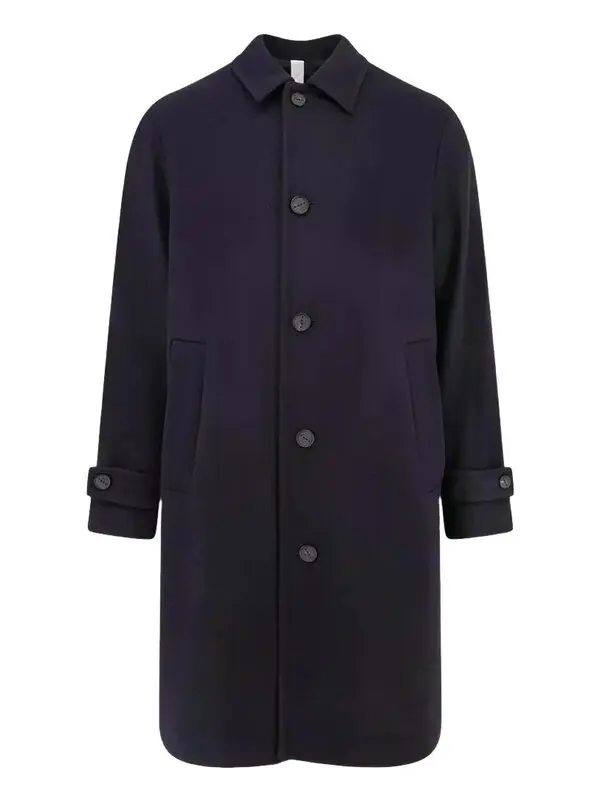 HEVO Loconiad Single-breasted Button-cuff Coat - Blue