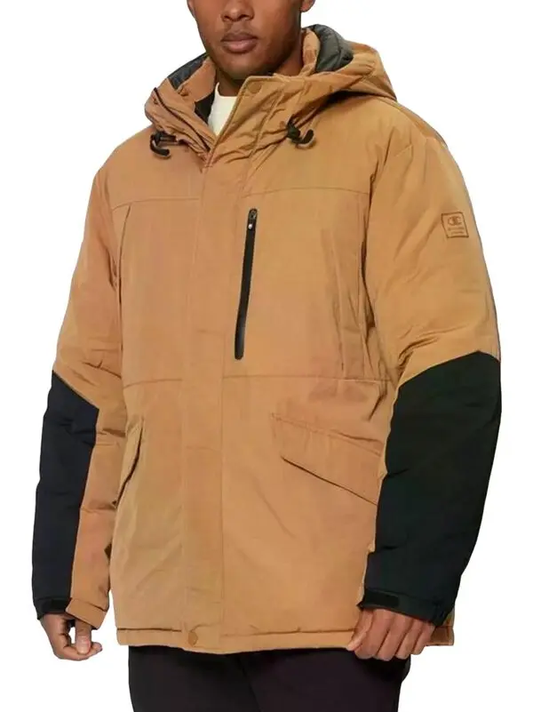 Champion Tech Fill Hooded Down Jacket - Brown