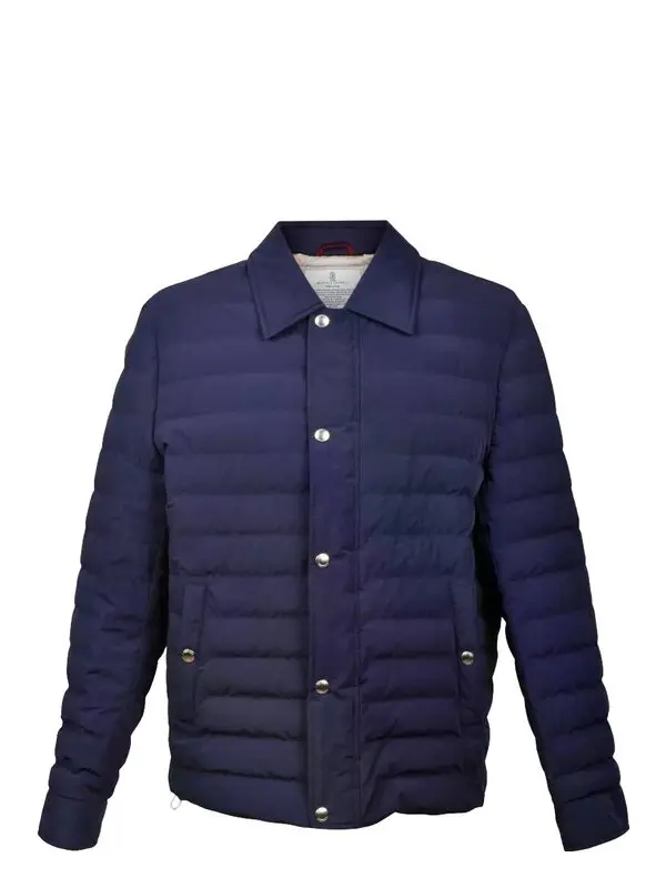 Brunello Cucinelli Quilted Classic-collar Jacket - Blue