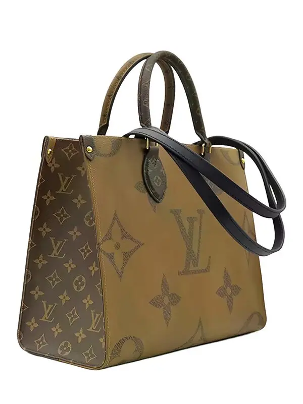 LOUIS VUITTON 2021-2026 Monogram Reverse Giant Onthego Mm Satchel - Brown