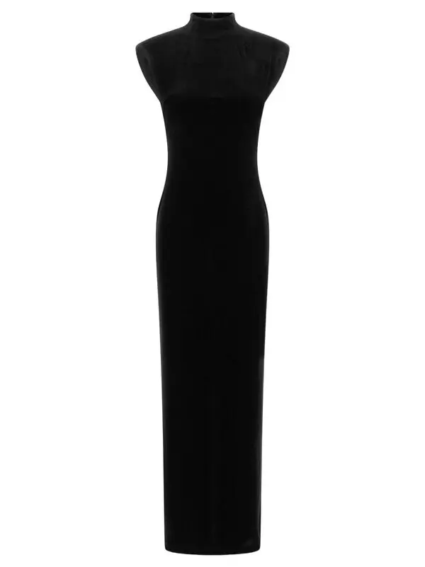 Ralph Lauren High Neck Column Dress - Black