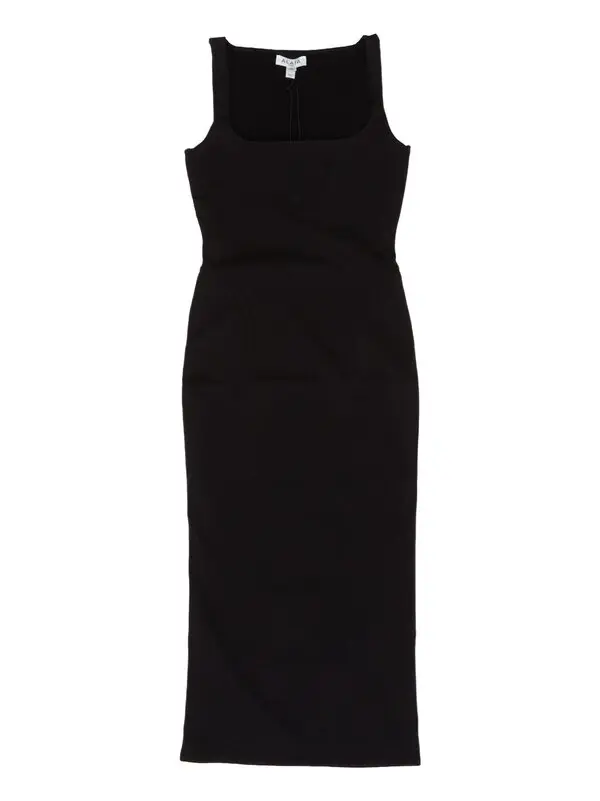 Alaïa Satin Knit Bodycon Dress - Black