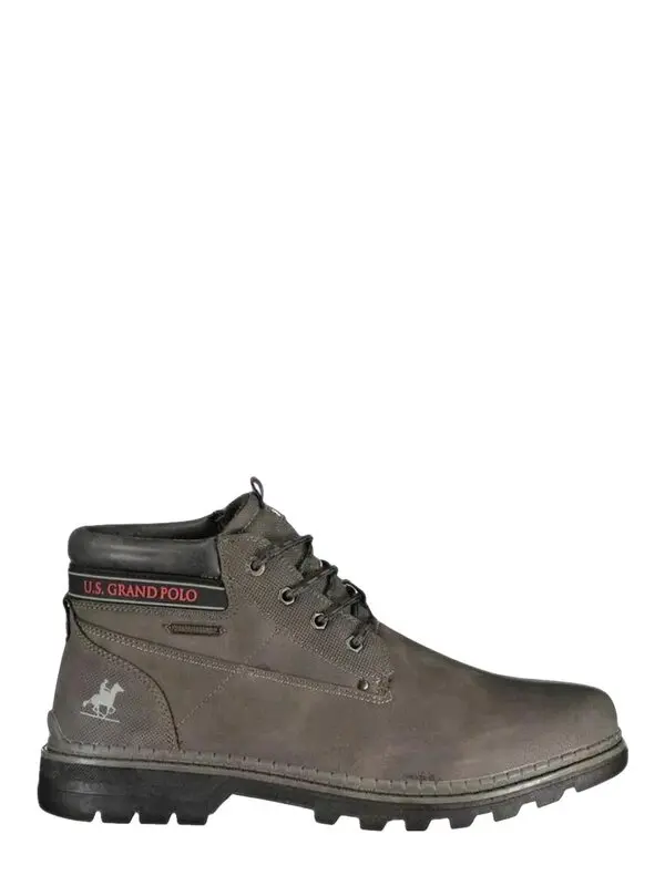 U.S. Grand Lace-up Logo-patch Ankle Boots - Grey