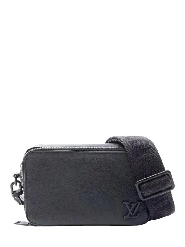 LOUIS VUITTON 2021-2026 Leather Alpha Wearable Wallet Crossbody Bag - Black