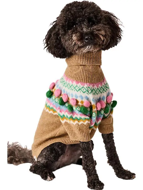Anthropologie Fair Isle Bauble Pet Sweater - Multi