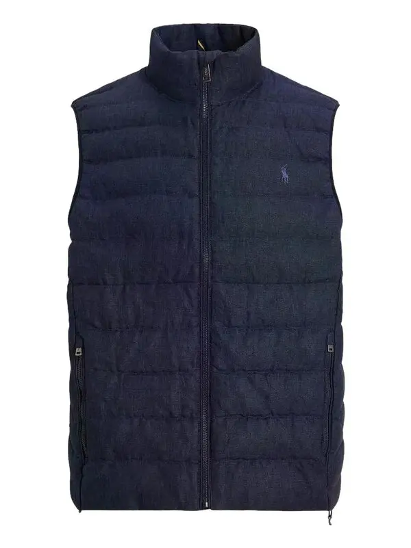 Polo Ralph Lauren Quilted Linen Gilet - Blue