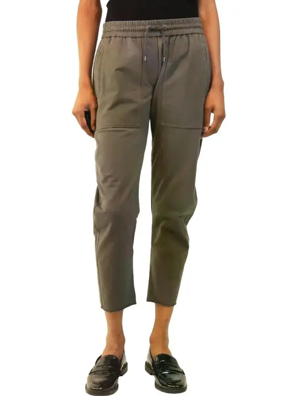 Brunello Cucinelli Drawstring Cropped Trousers - Grey