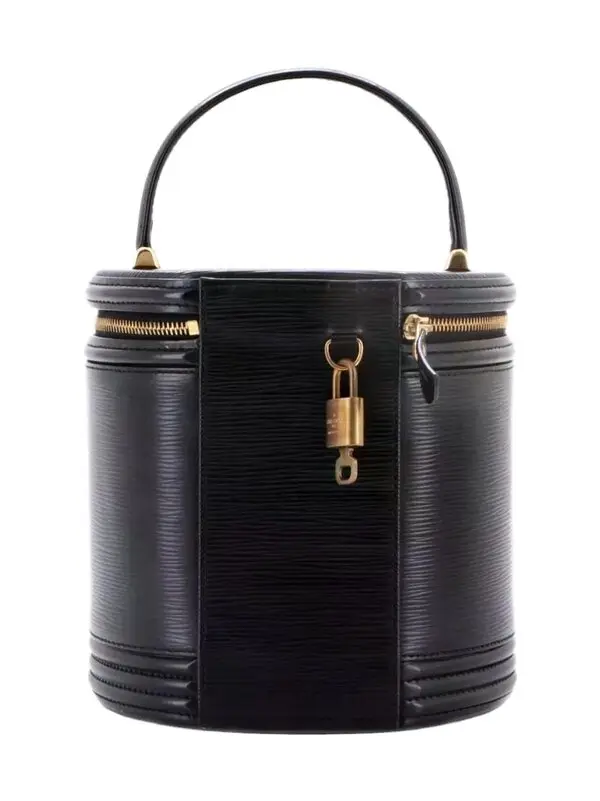 LOUIS VUITTON Cannes Beauty Case Epi Leather Satchel - Black