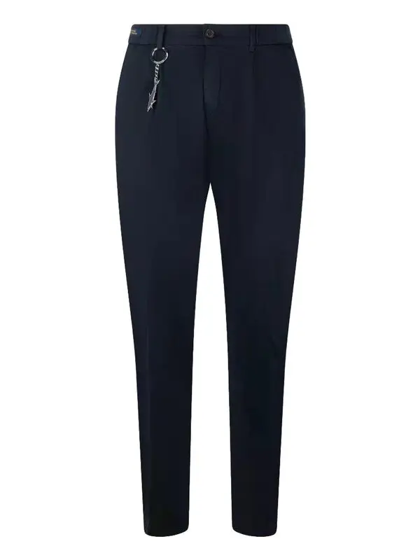 Paul & Shark Elasticated-waistband Logo-charm Trousers - Blue