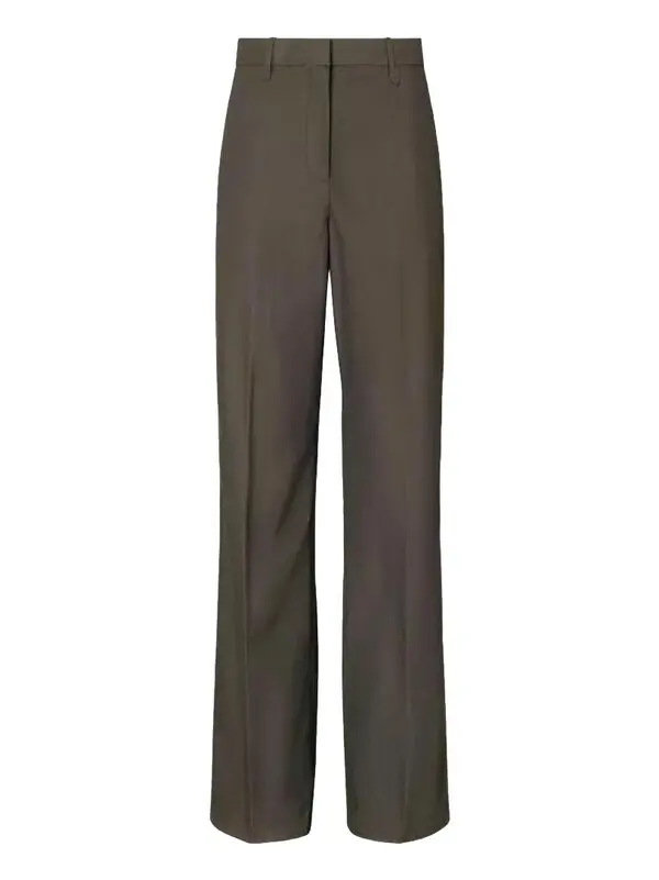 Tory Burch Brushed Cotton Trousers - Brown
