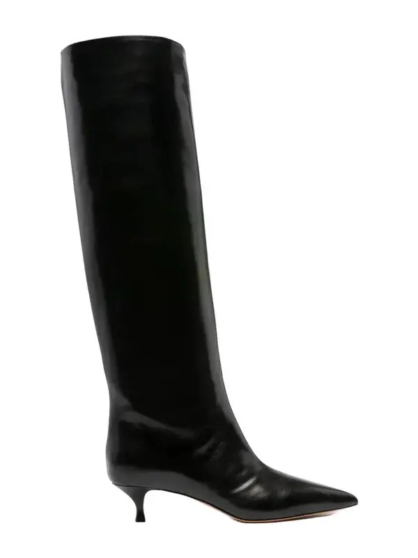 Le Monde Beryl Babouche Leather Boots - Black