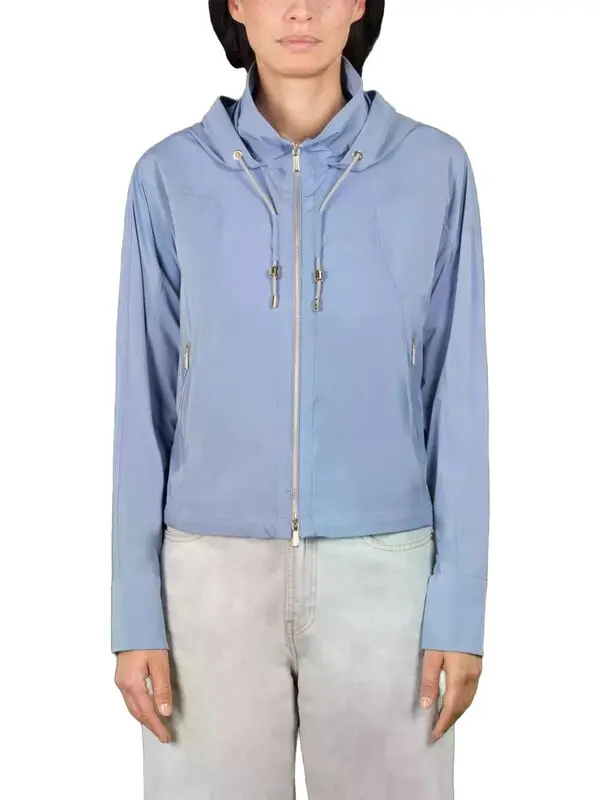 MOORER Drawstring Hooded Jacket - Blue