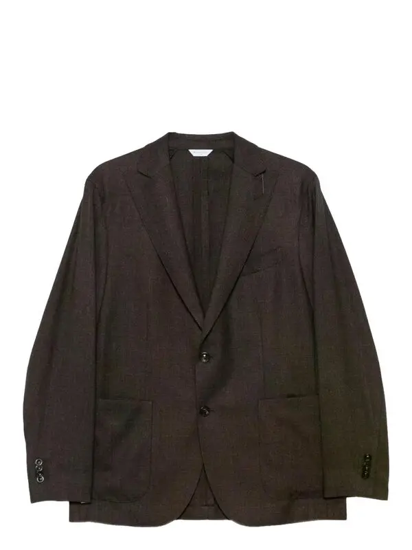 Boglioli Single-breasted Notch-lapel Blazer - Brown
