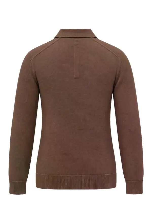 DIANA STUDIO Button-fastening Polo-collar Sweater - Brown