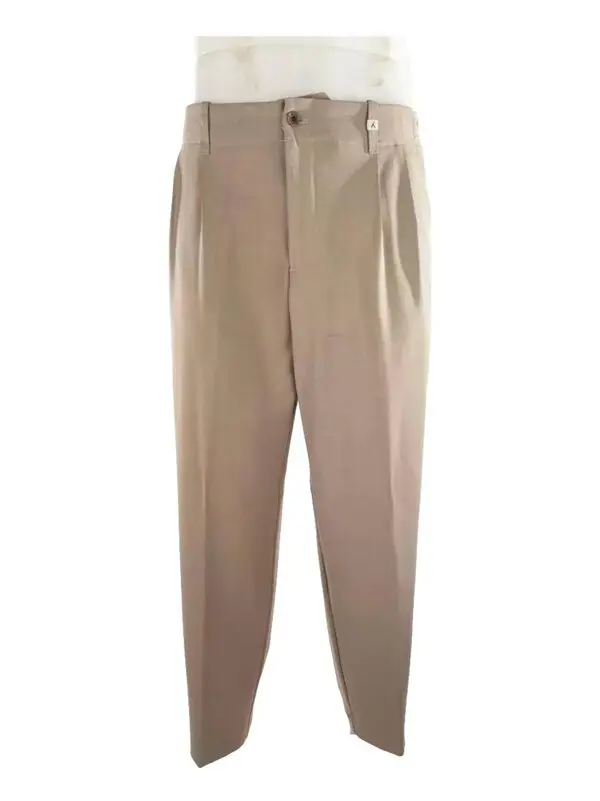 MYTHS Pleated Tapered Trousers - Neutrals