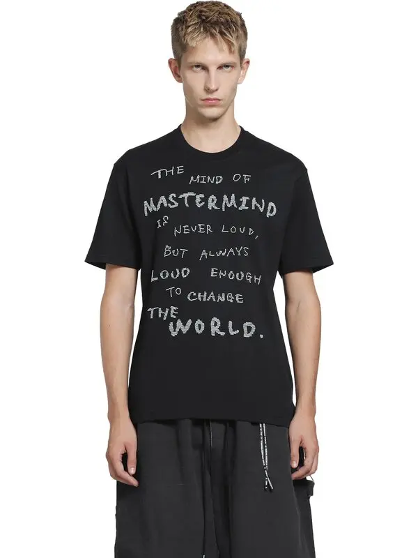 MASTERMIND WORLD Decorated Ss Tee - Black