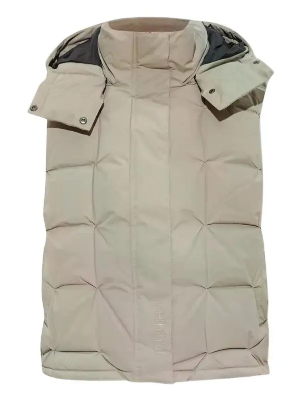 RETHINKIT STUDIOS Quilted Hooded Gilet - Grey