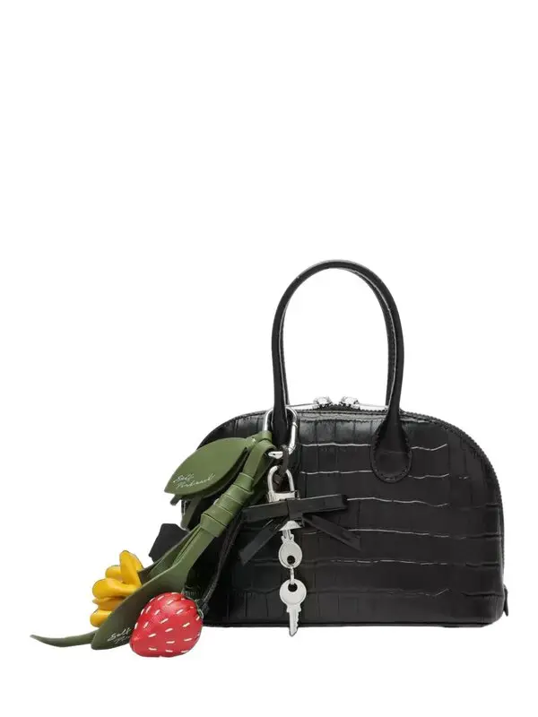 SELF-PORTRAIT Embossed Leather Mini Bag - Black