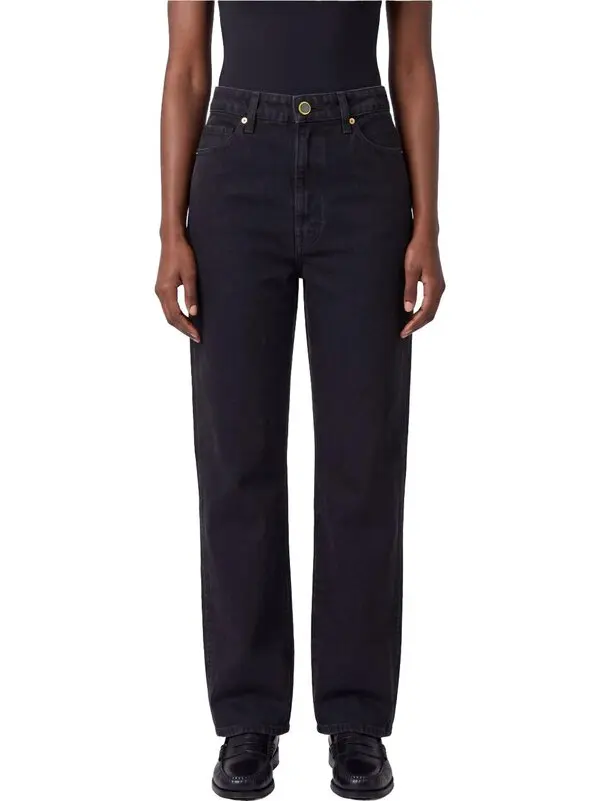 Khaite Abigail High-waisted Straight-leg Cotton Jeans - Denim
