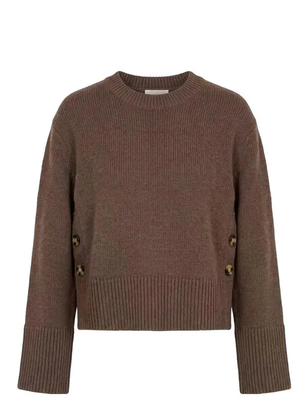 ARLO MOTT Bethune Button-detail Sweater - Brown