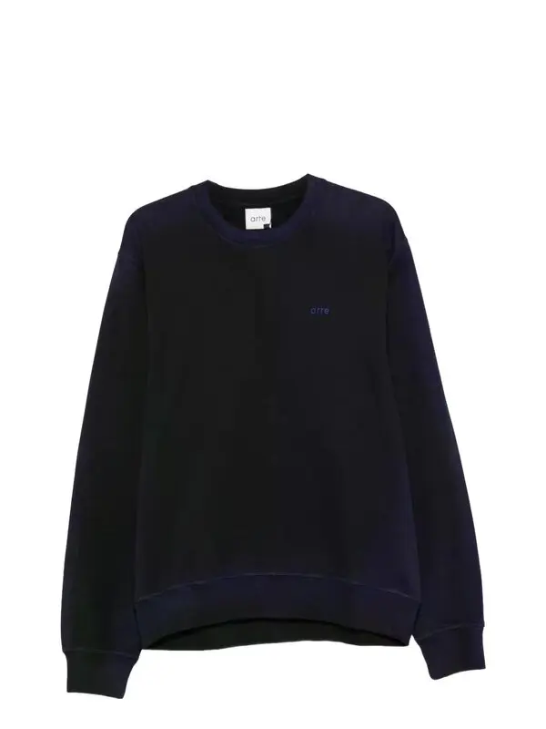 ARTE ANTWERP Logo-embroidered Crew-neck Sweatshirt - Blue
